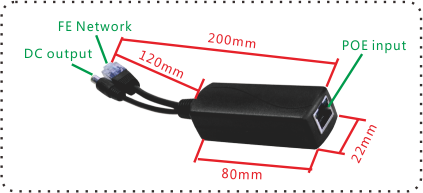 24V 1A Power Over Ethernet E Splitter