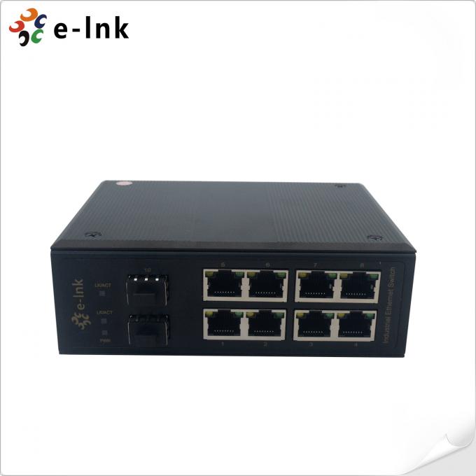 8 Gigabit RJ45 Ports Industrial Grade Network Switch 2 Gigabit SFP ...