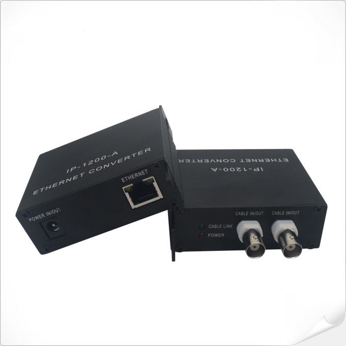300m Ethernet Over Coax Converter 80Mbps TCP BNC With PoE Function