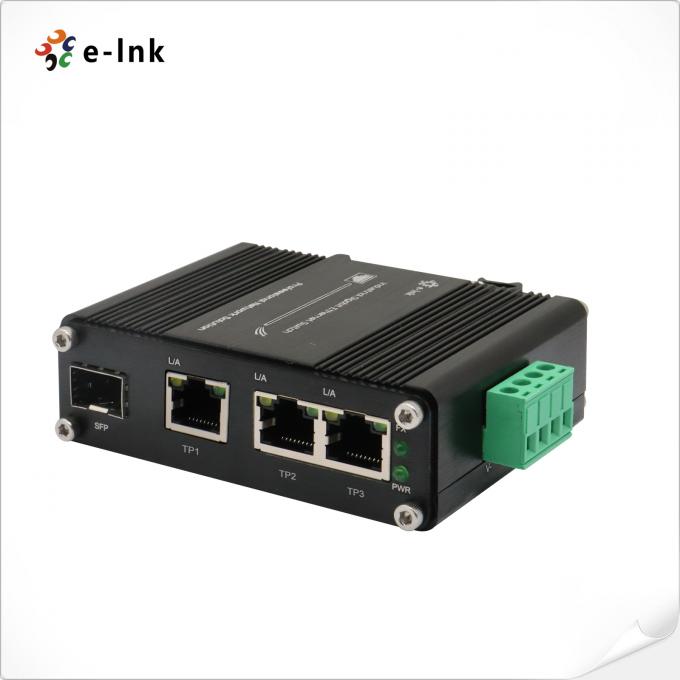 Mini Industrial Ethernet Switch 3 Port 10/100/1000T + 1 Port 100/1000X ...