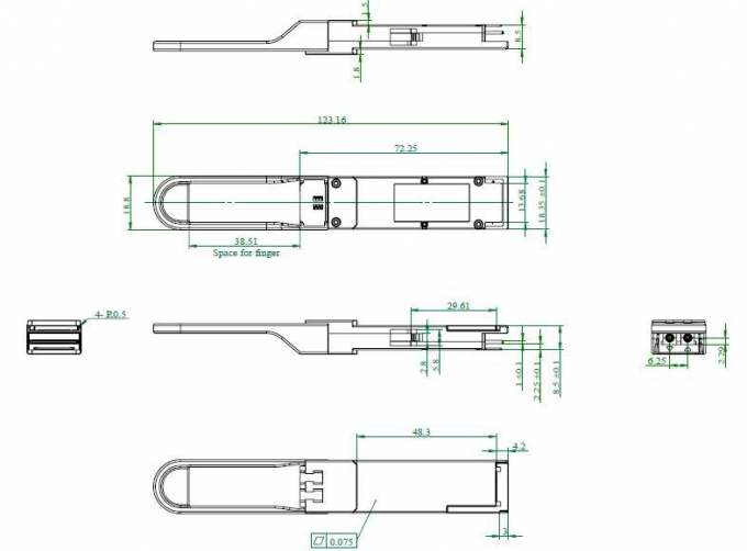 FR1 100G Optical Module QSFP28 Transceiver Module 1310nm 2KM Duplex LC ...