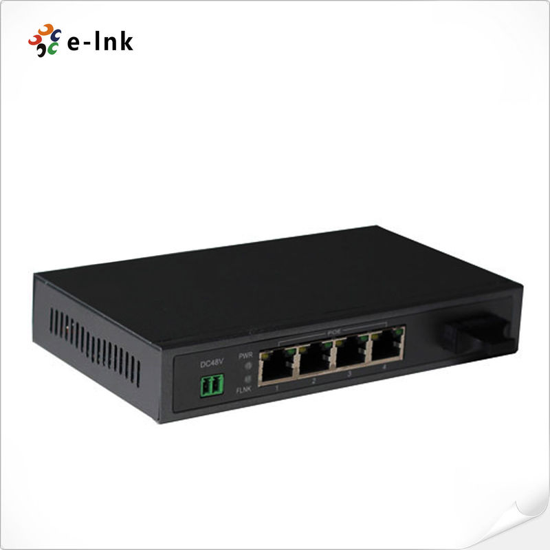 48V Power Over Ethernet Switch 10/100/1000 Mbps Fiber To Copper Web ...