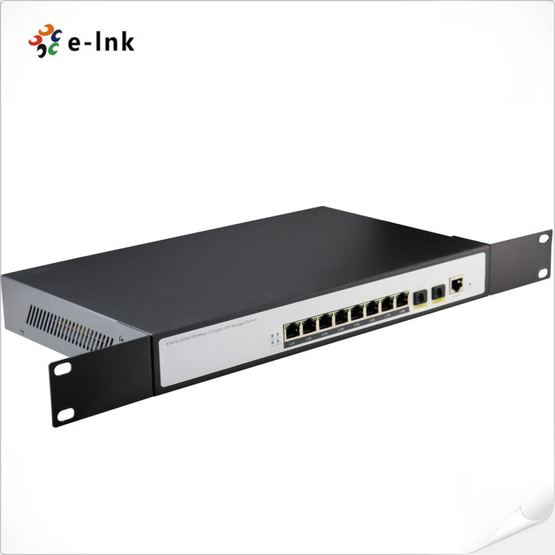 Commercial Managed Ethernet Switch L2 8 Port 10/100/1000T To 2 Port 100 ...