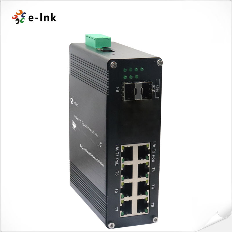 L2+ Industrial Managed Switch 8-Port 10/100/1000T 802.3at PoE + 2 Port 1000X SFP