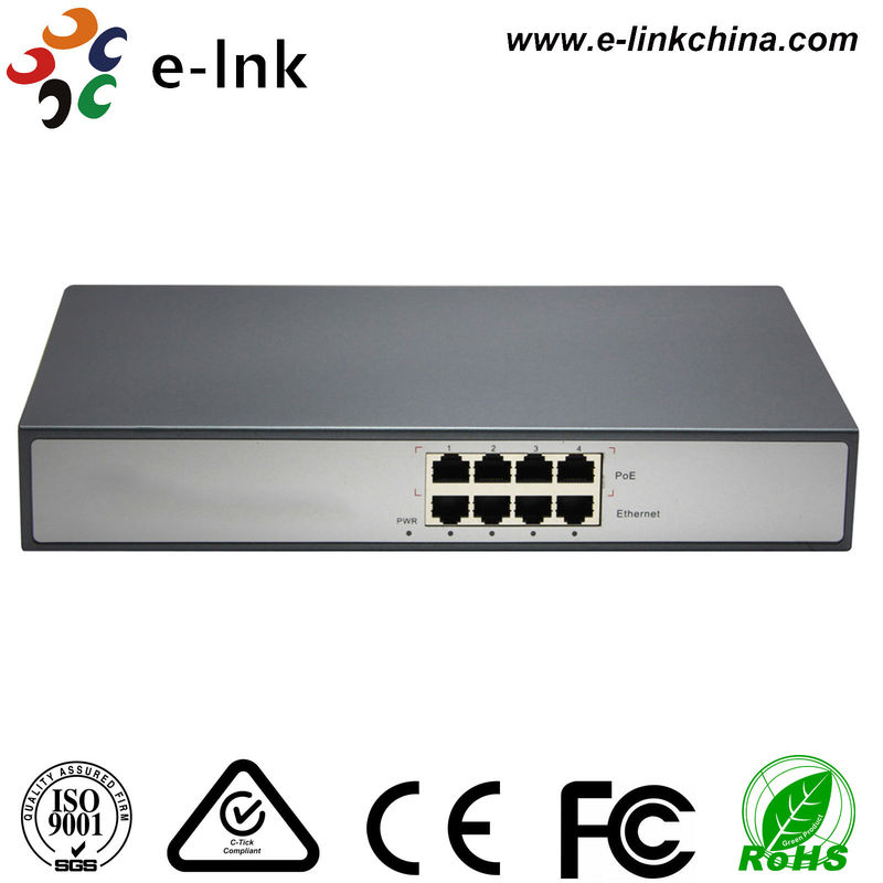 4 Port Power Over Ethernet Injector Hub , Midspan IEEE 802.3af POE Injector