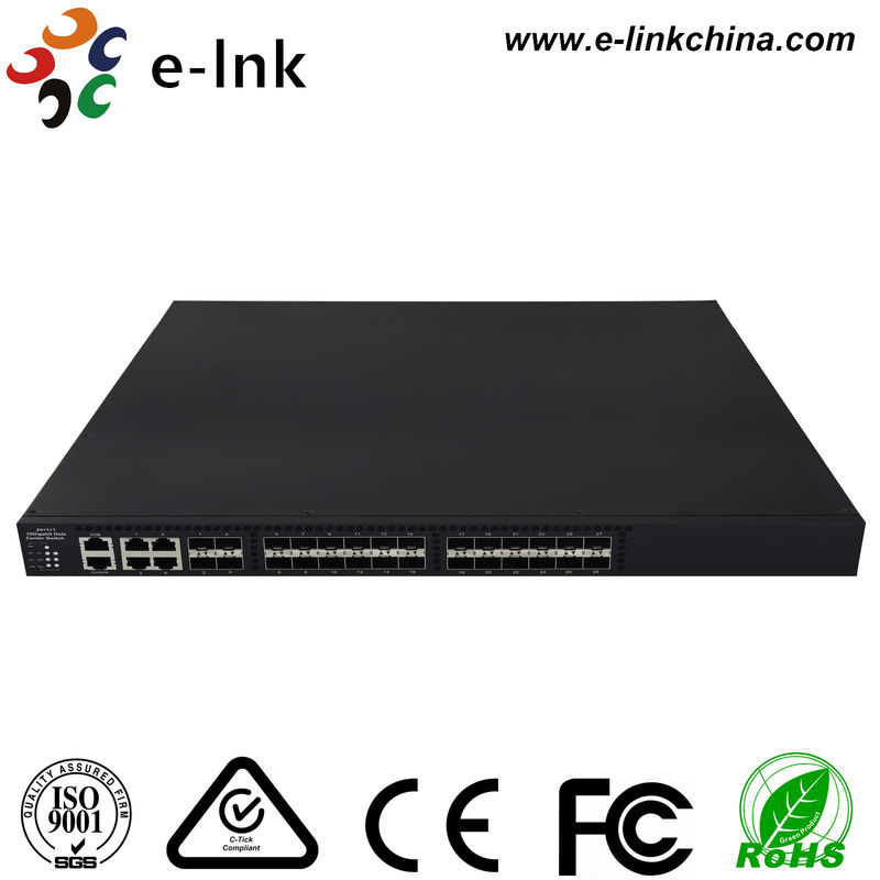 Managed Ethernet Switch Fiber Optic 24 10Gbps SFP+ ports + 4 Gigabit TP ...