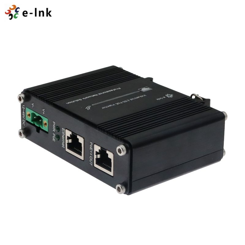 60W PoE Injector 2.5G 802.3at with 48V DC Output Din Rail Industrial ...