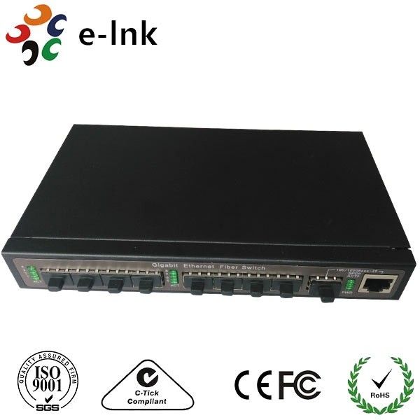 Unmanaged Optical Ethernet Switch 9 Ports 8x100M SFP ports + 1x1000M ...