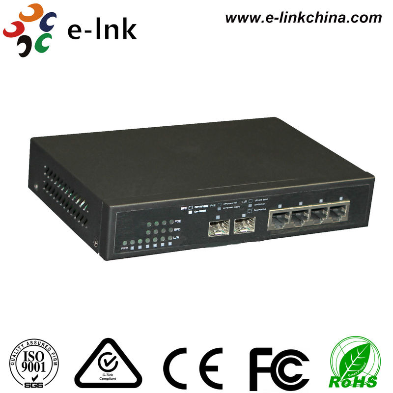 6 Port 2FX + 4TX Fiber Optic Ethernet Switch with 2 SC ( ST , FC ...