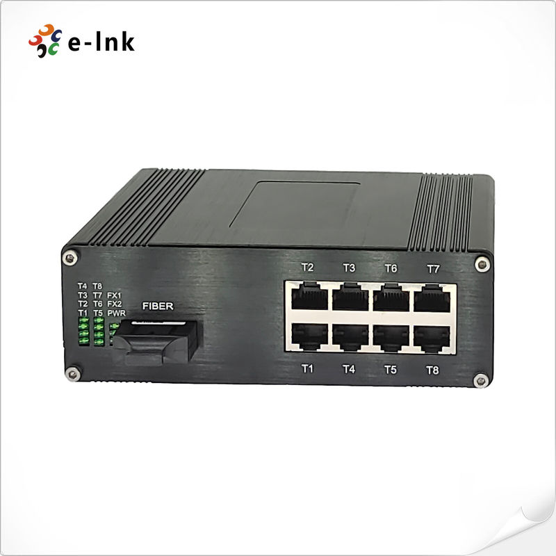 Industrial 8-Port 10/100/1000T 802.3at PoE + 1-Port 100/1000Base-X Ethernet Switch