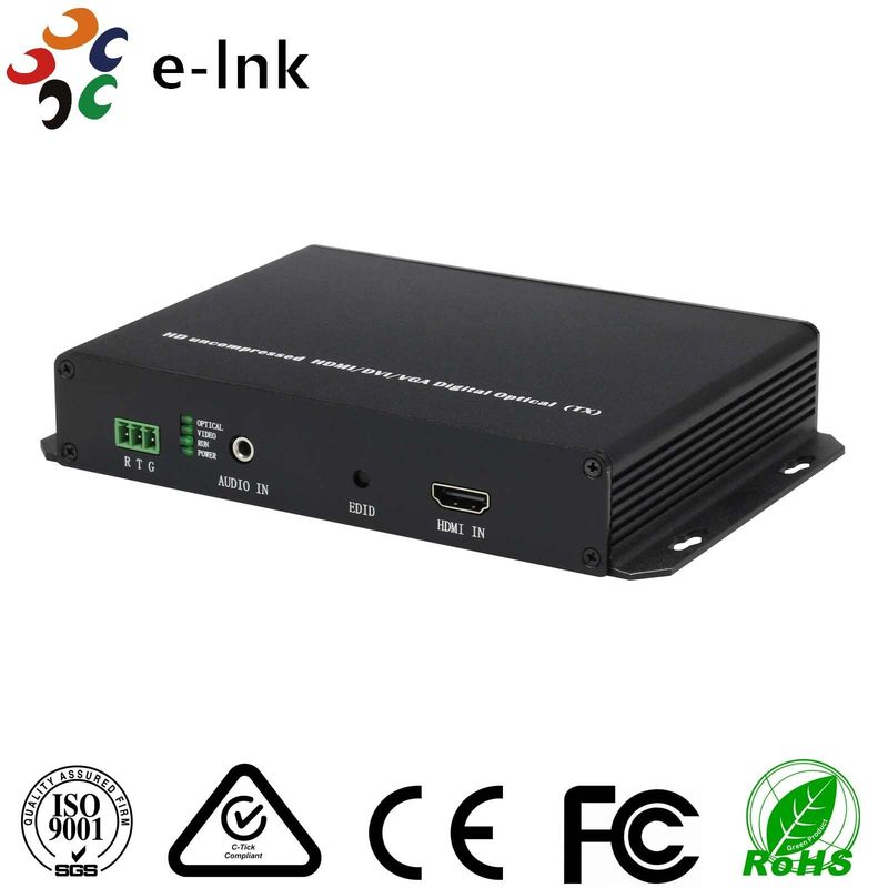 1-8Ch HDMI Over Fiber Optic Extender Single Mode Fiber10KM LC SFP 3.5MM ...