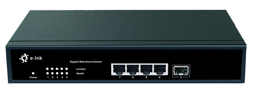 Entry Level Fiber Ethernet Media Converter 4x10/100/1000 Base -T 1x1000 ...