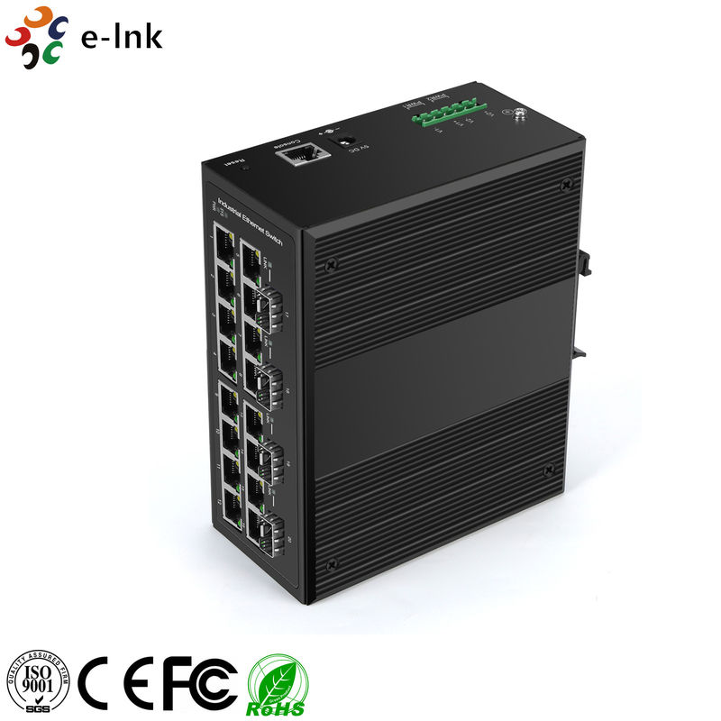 Metal Case 24 Port Industrial Managed Poe Switch Support DIN Rail ...