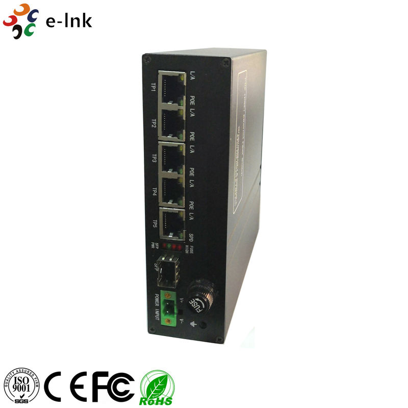 5-port 10/100/1000BASE-T (4-port PoE+) + 1-port 1000BASE-FX SFP ...