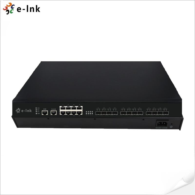 258Gbps Fiber Optic Switch 12Port 10G SFP 8Port 10/100/1000M RJ45 ...