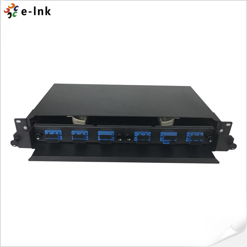 19 Inch FPP Rack Mount Fiber Patch Panel Drawer Type 12-144 Ports With ...