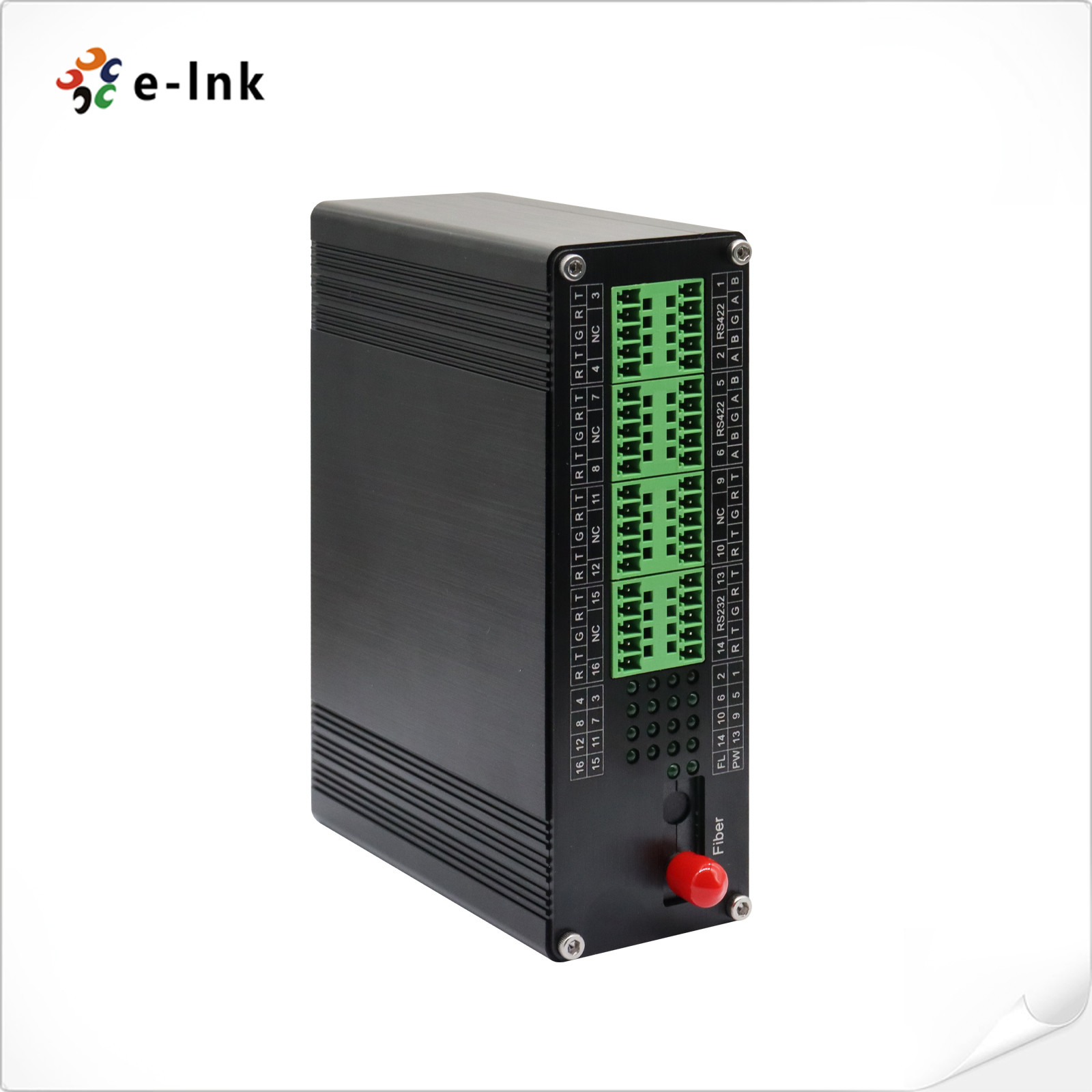 2 Channel RS422 Bi Direction Serial To Fiber Converter FC Port 1310nm ...